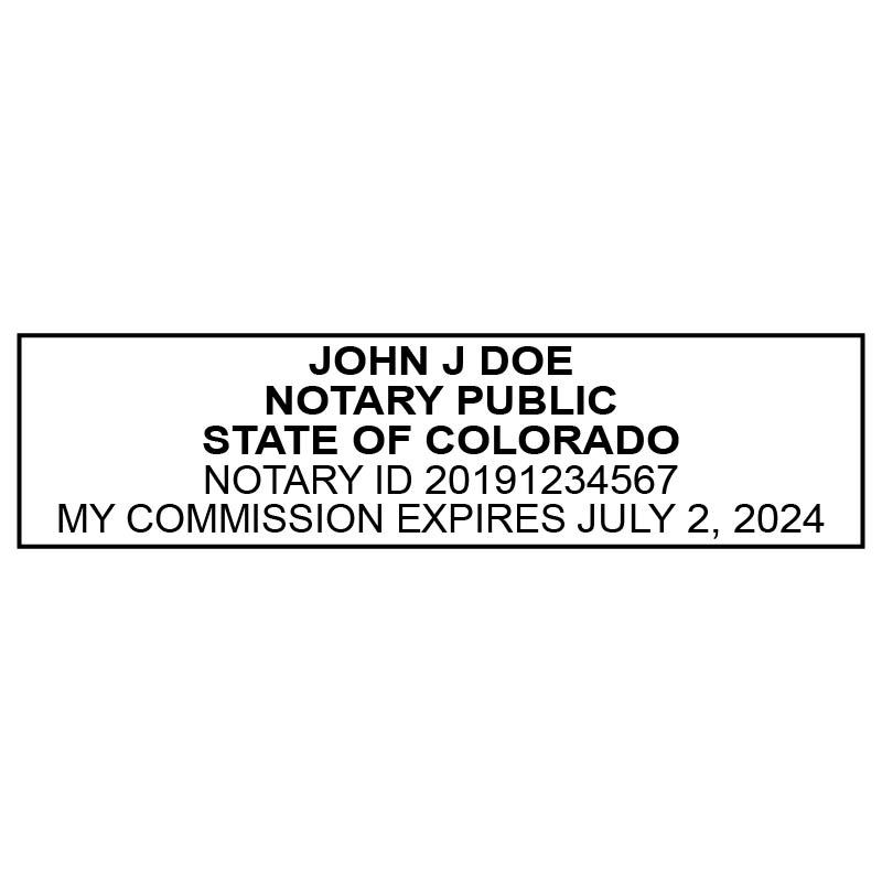 Colorado Notary Pocket Stamp | Rubber Stamp Warehouse