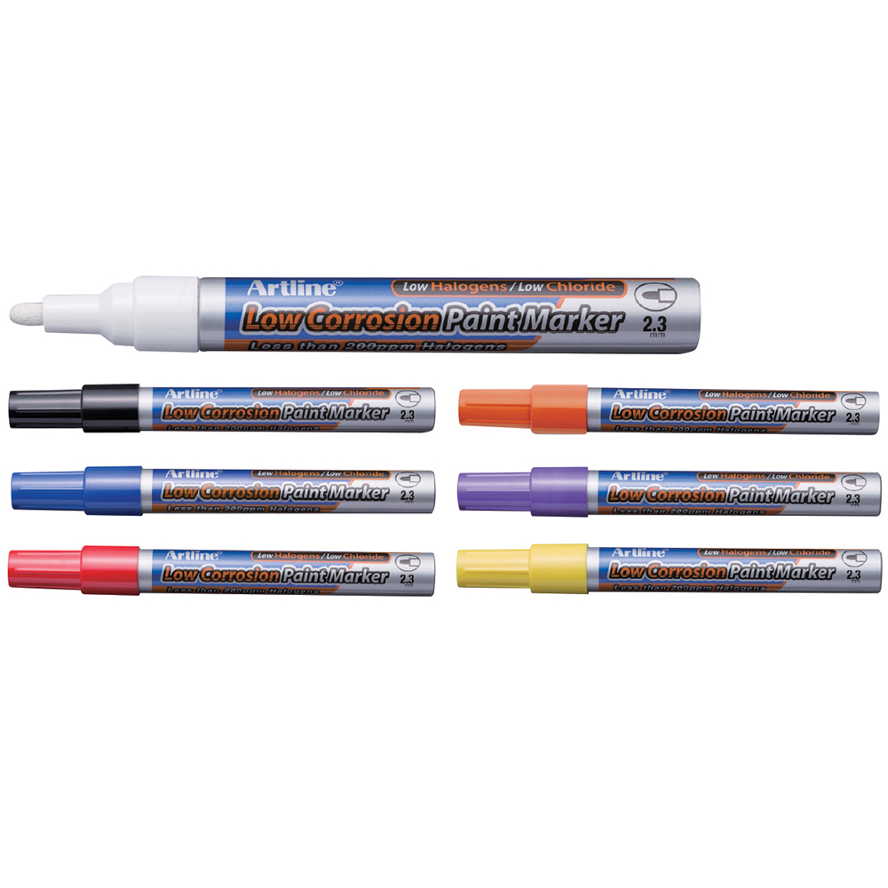 Artline Low Corrosion Markers, 2.3mm Bullet Paint Markers, Sold by the ...