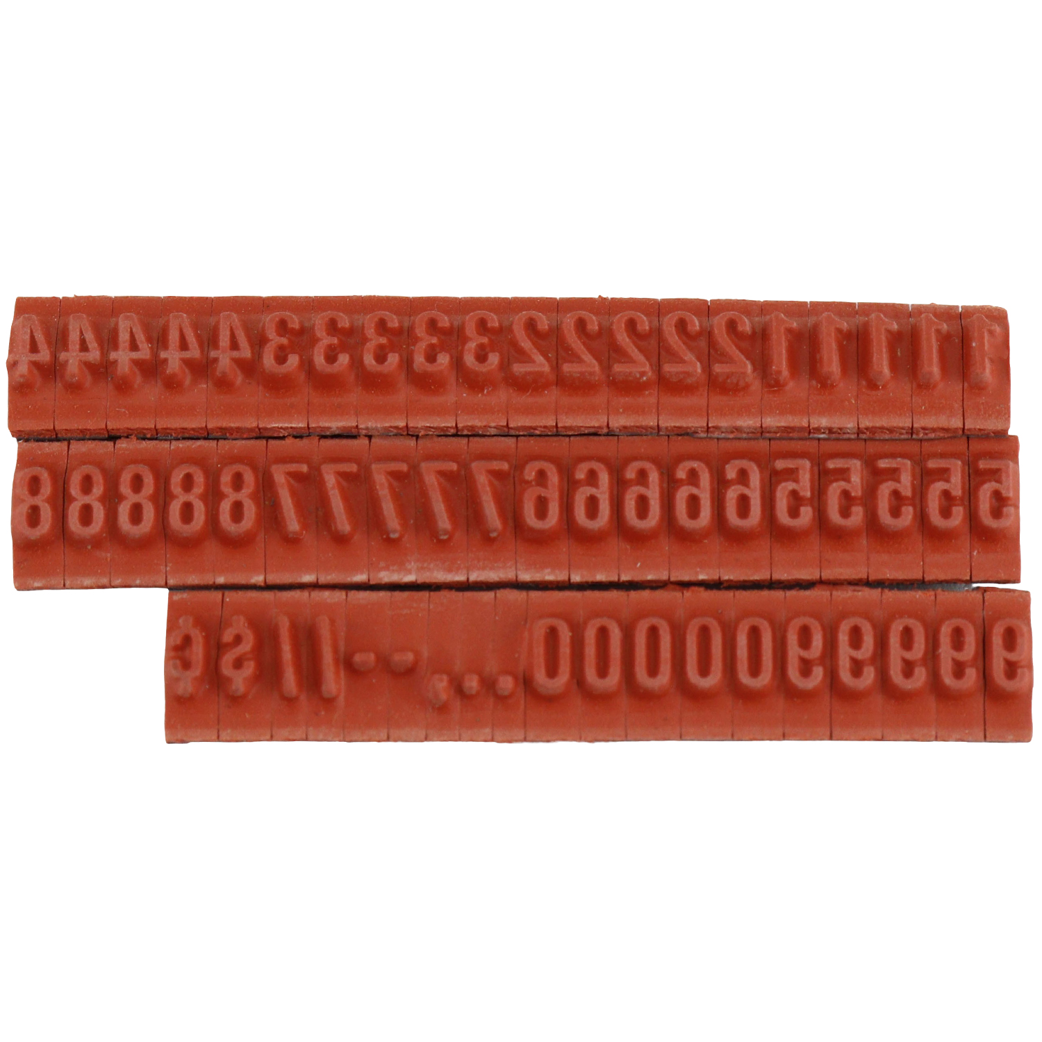 FU70 RIBType bold Number Set | Rubber Stamp Warehouse