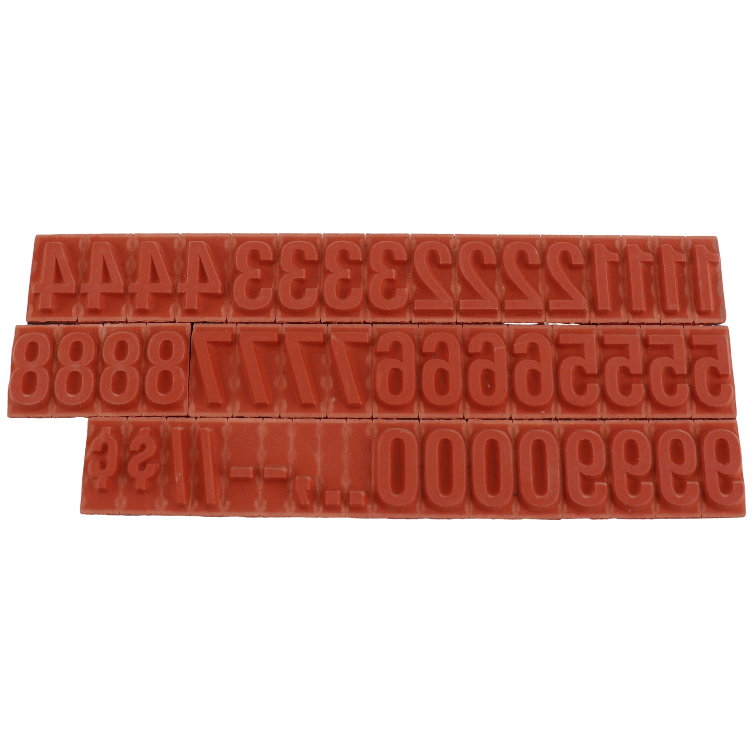 FU76 RIBType bold Number Set | Rubber Stamp Warehouse