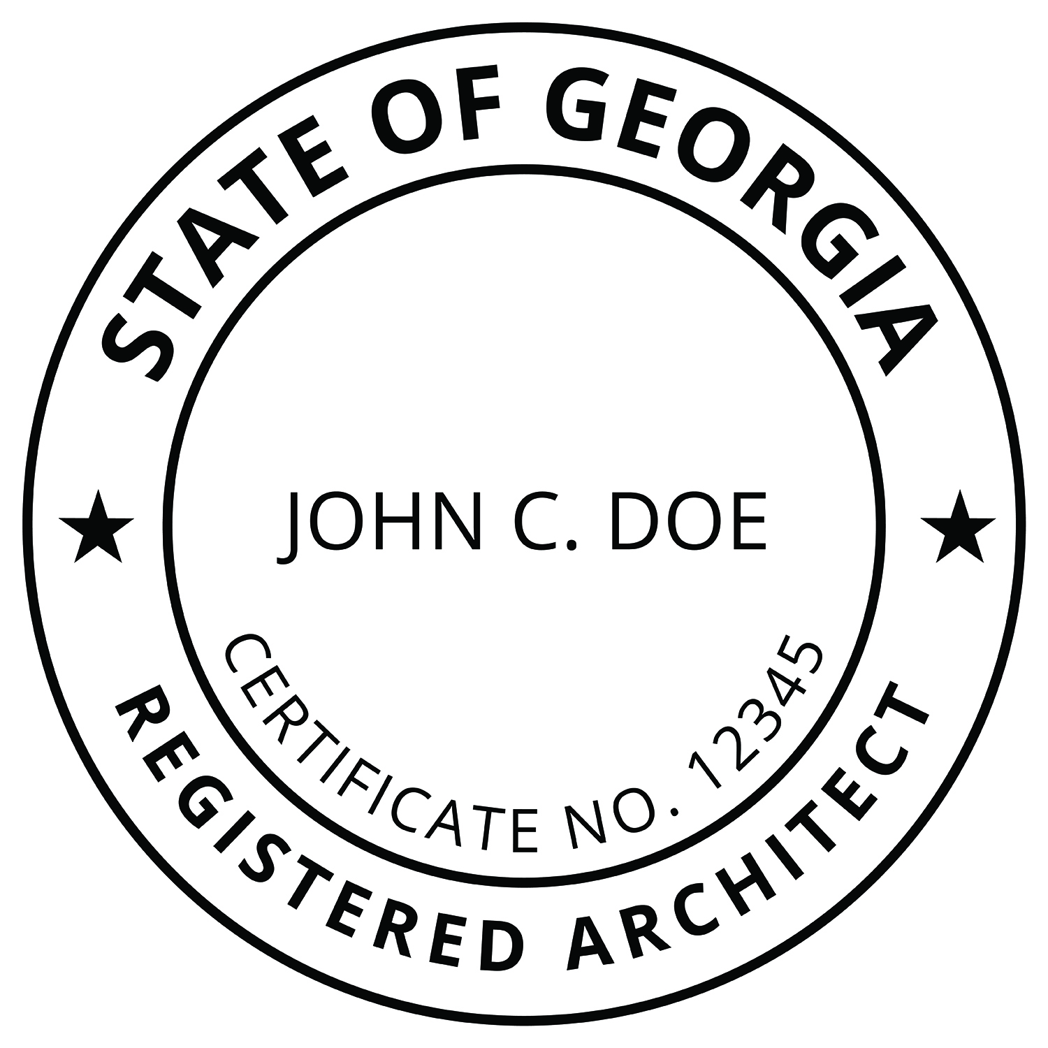 Georgia Architect Rubber Stamp | Rubber Stamp Warehouse