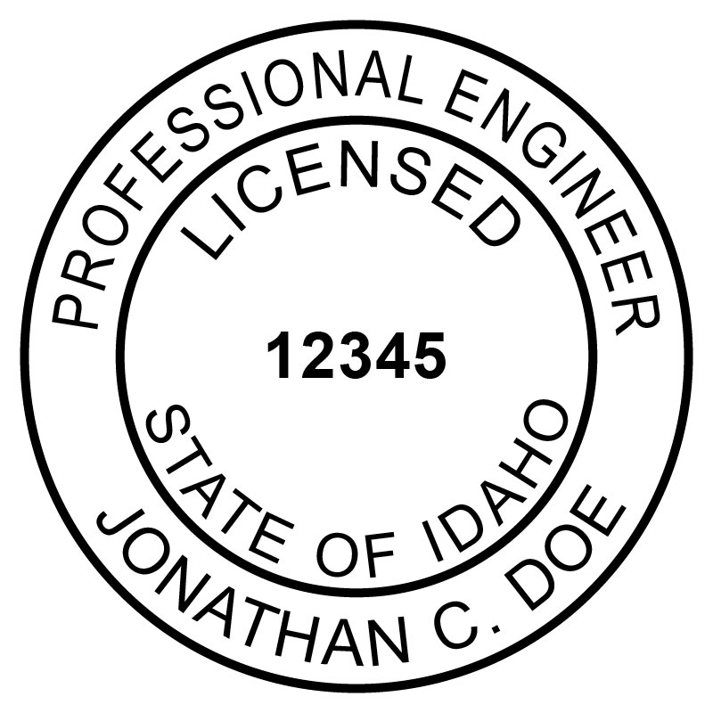 Idaho Professional Engineer Rubber Stamp | Rubber Stamp Warehouse