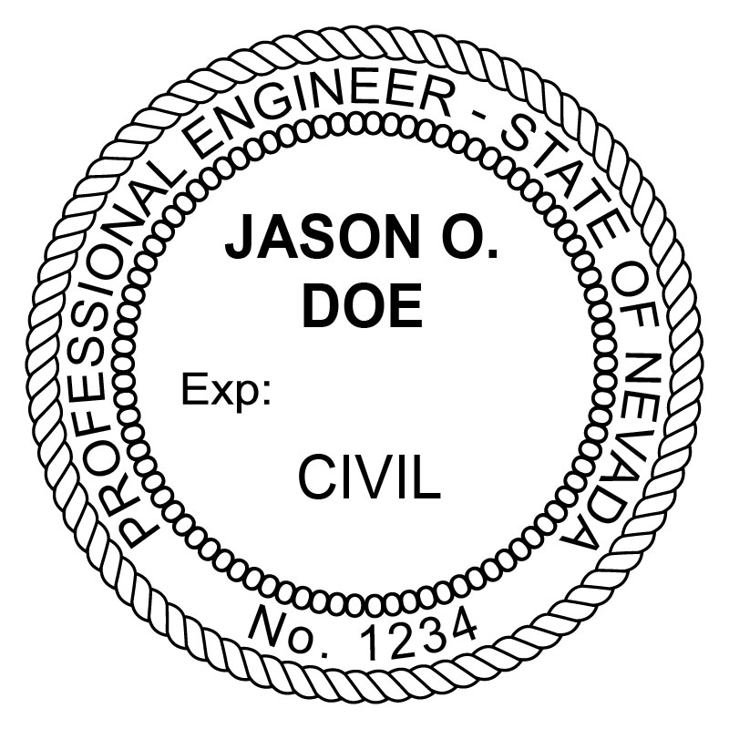 Nevada Professional Engineer Rubber Stamp | Rubber Stamp Warehouse