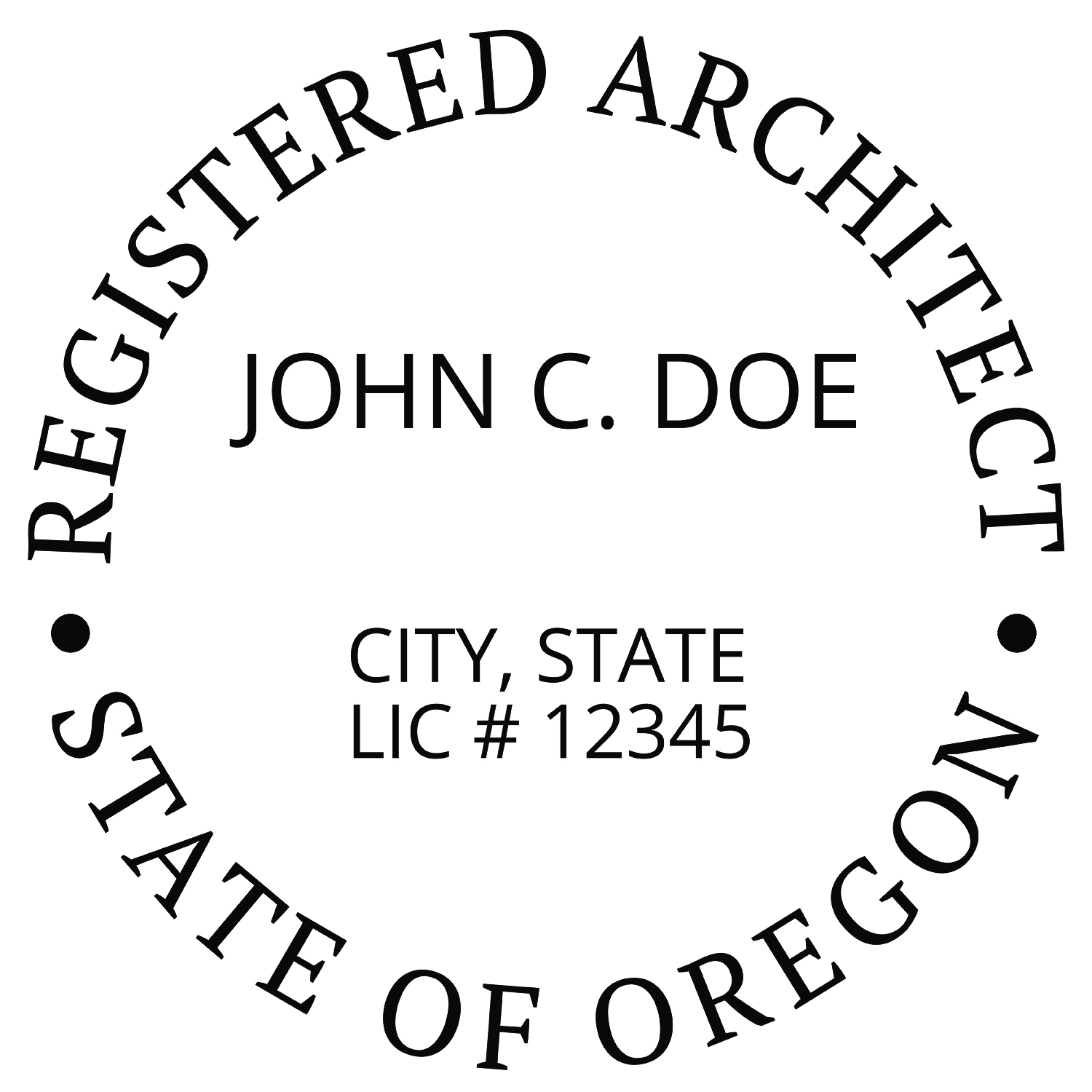 Oregon Architect Rubber Stamp | Rubber Stamp Warehouse
