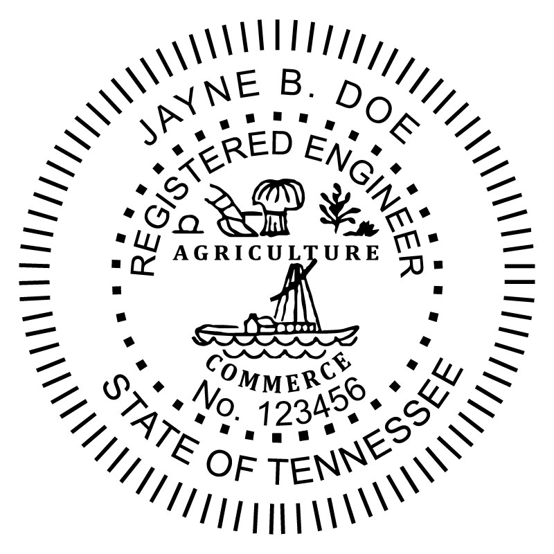 Tennessee Professional Engineer Rubber Stamp | Rubber Stamp Warehouse