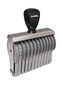 BN-2, 12 JustRite Band Number Stamp | Rubber Stamp Warehouse