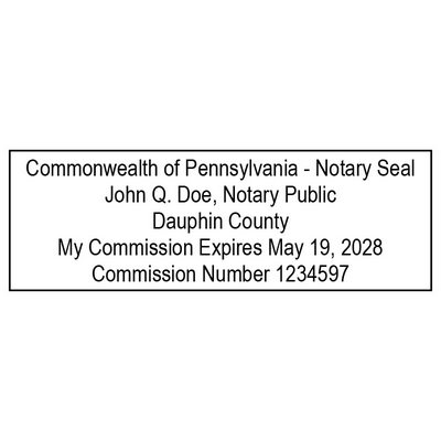 Pennsylvania Notary Stamp | Rubber Stamp Warehouse
